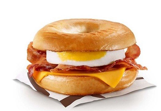 McDonald's Bacon ‘N Egg Bagel with Plain Bagel Price, Nutrition, Allergen